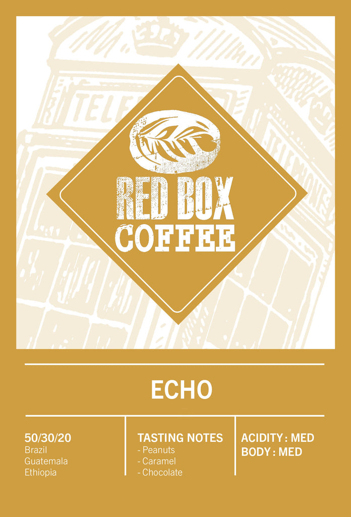 Red Box Echo Espresso Blend, WHOLE BEAN (CHAS PARTNERED) 250g – Red Box ...
