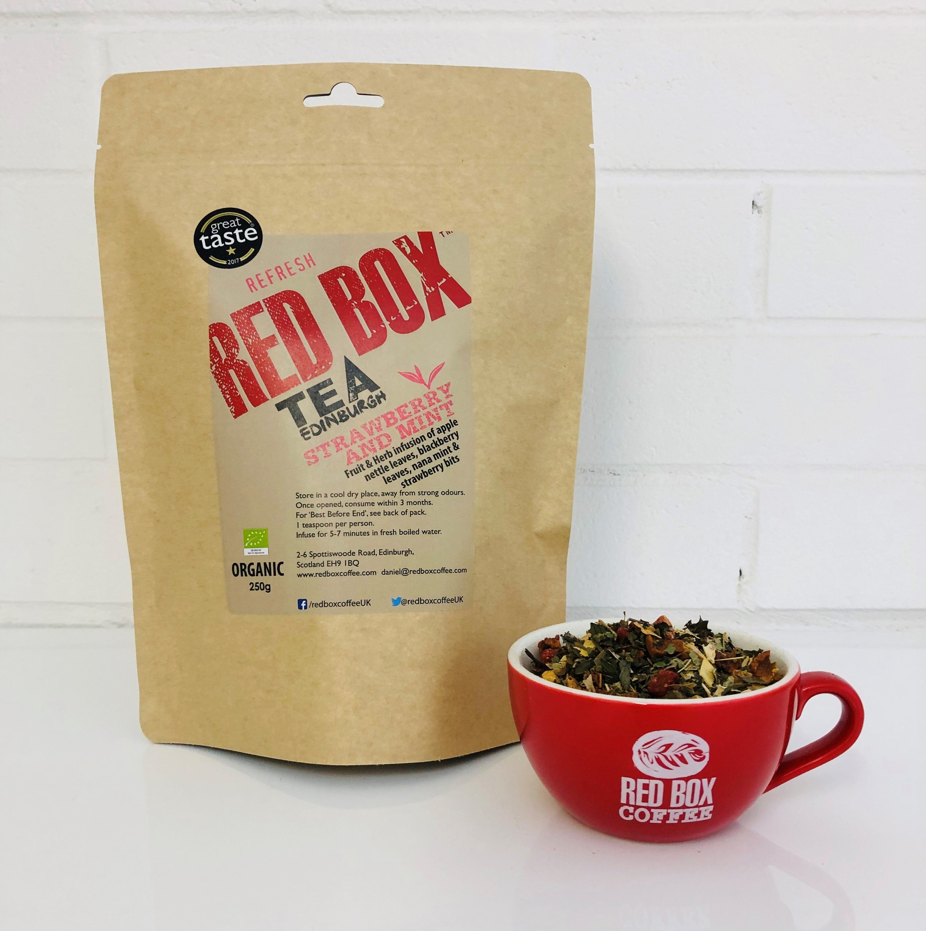 Strawberry & Mint Bio Tea Bags – Red Box Coffee